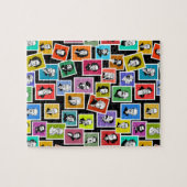 Pattern with portraits of the greatest composers jigsaw puzzle | Zazzle