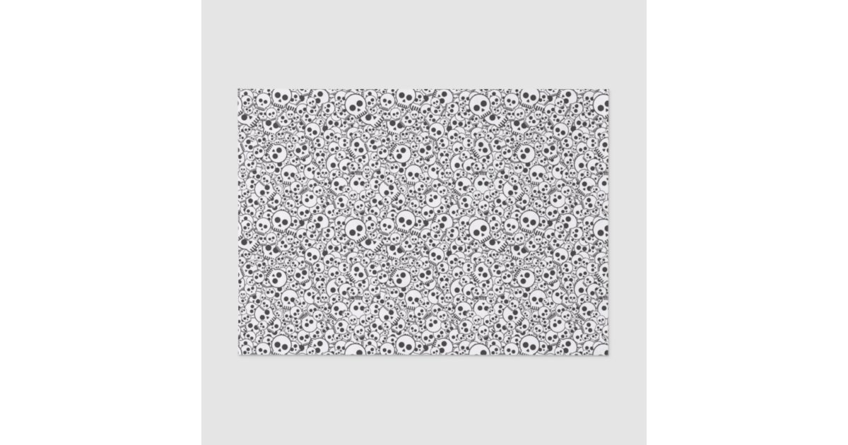 Pattern with skulls tissue paper | Zazzle