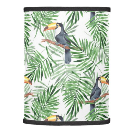 Pattern with toucan and green palm leaves lamp shade | Zazzle