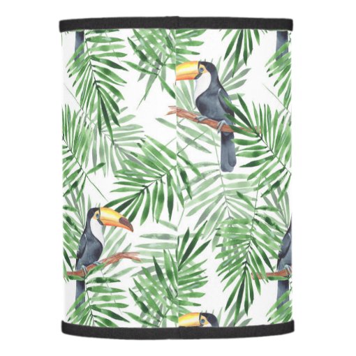 Pattern with toucan and green palm leaves lamp shade | Zazzle