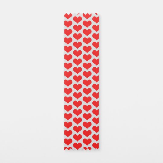 Patterned Red Hearts Bookmark | Zazzle.com