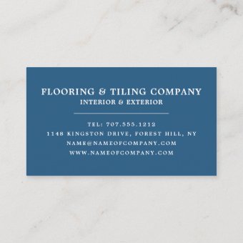 Patterned Tiles, Floorer, Tile Installer Business Card | Zazzle