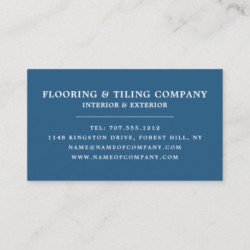 Patterned Tiles, Floorer, Tile Installer Business Card | Zazzle
