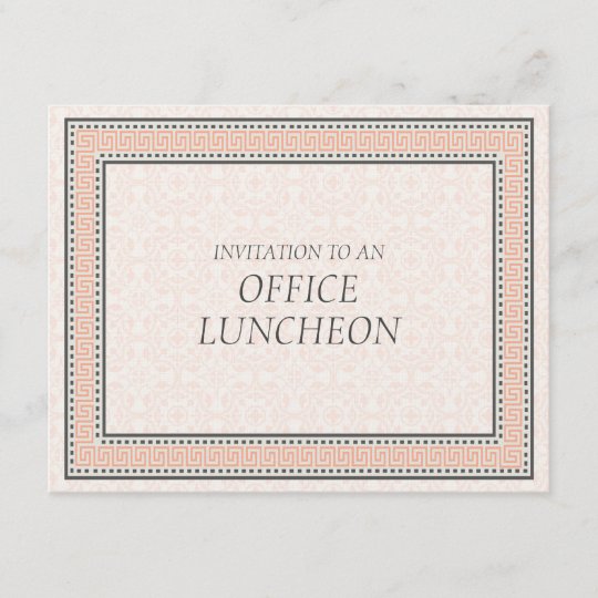 Patterns & Borders 1 Office Lunch Invitation | Zazzle.com
