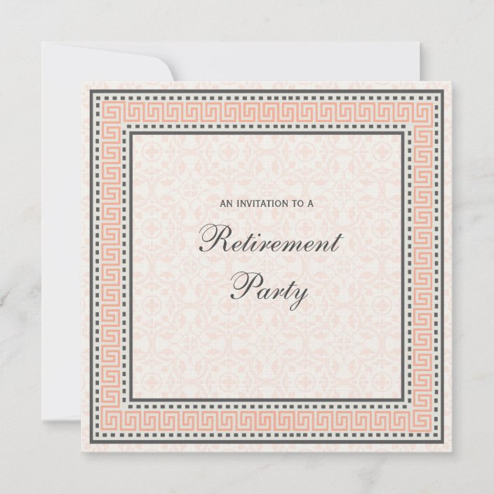 Patterns & Borders 1 - Retirement Party Invitation | Zazzle.com