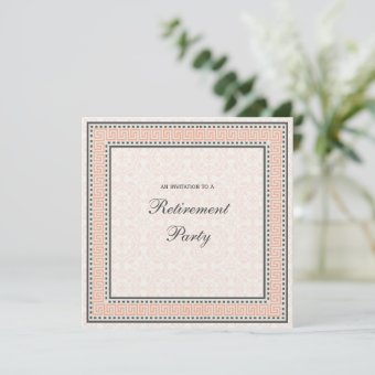 Patterns & Borders 1 - Retirement Party Invitation | Zazzle