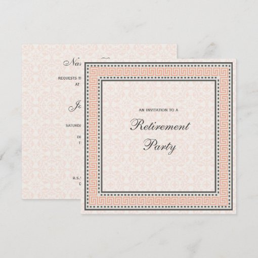 Patterns & Borders 1 - Retirement Party Invitation | Zazzle