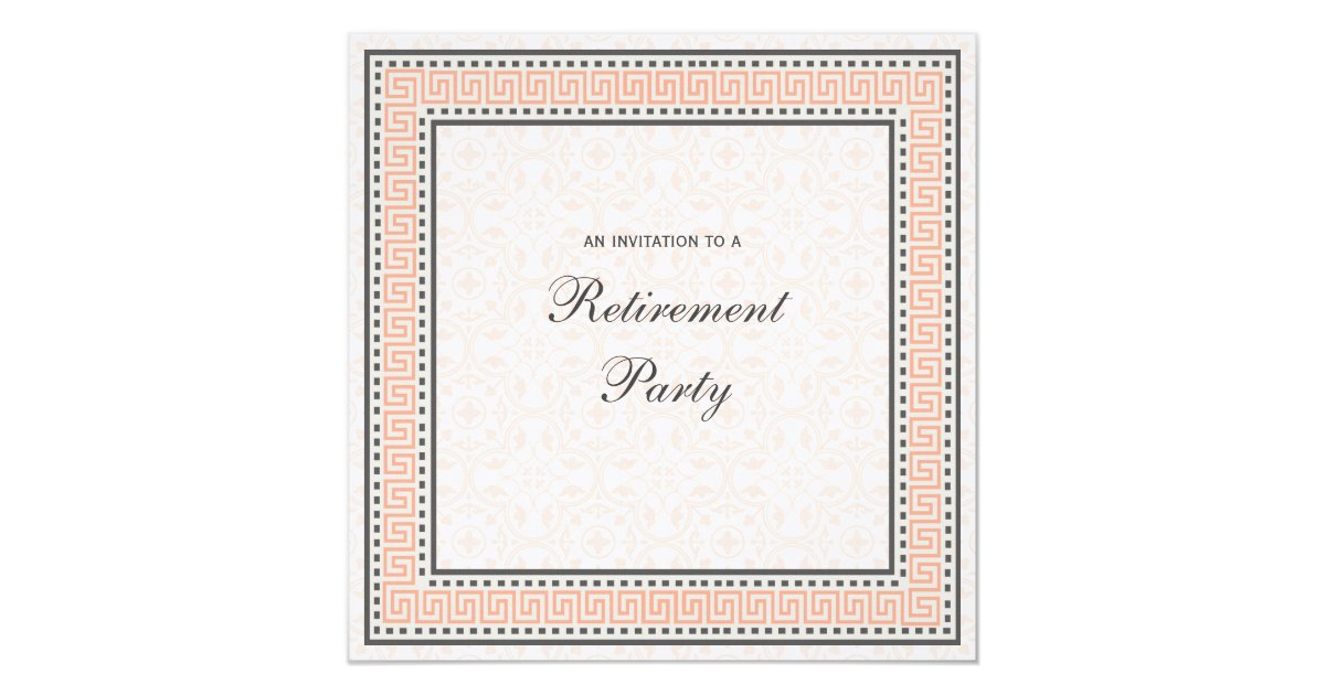 Patterns & Borders 1 - Retirement Party Invitation | Zazzle.com