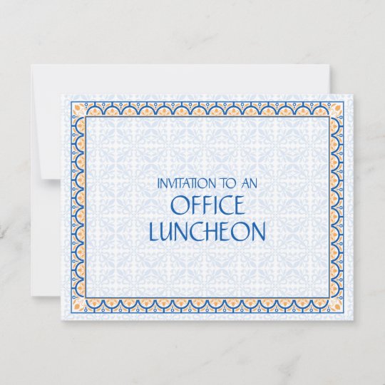 Patterns & Borders 2 Office Lunch Invitation | Zazzle.com
