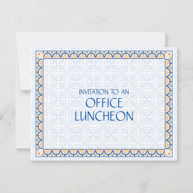 Patterns & Borders 2 Office Lunch Invitation | Zazzle