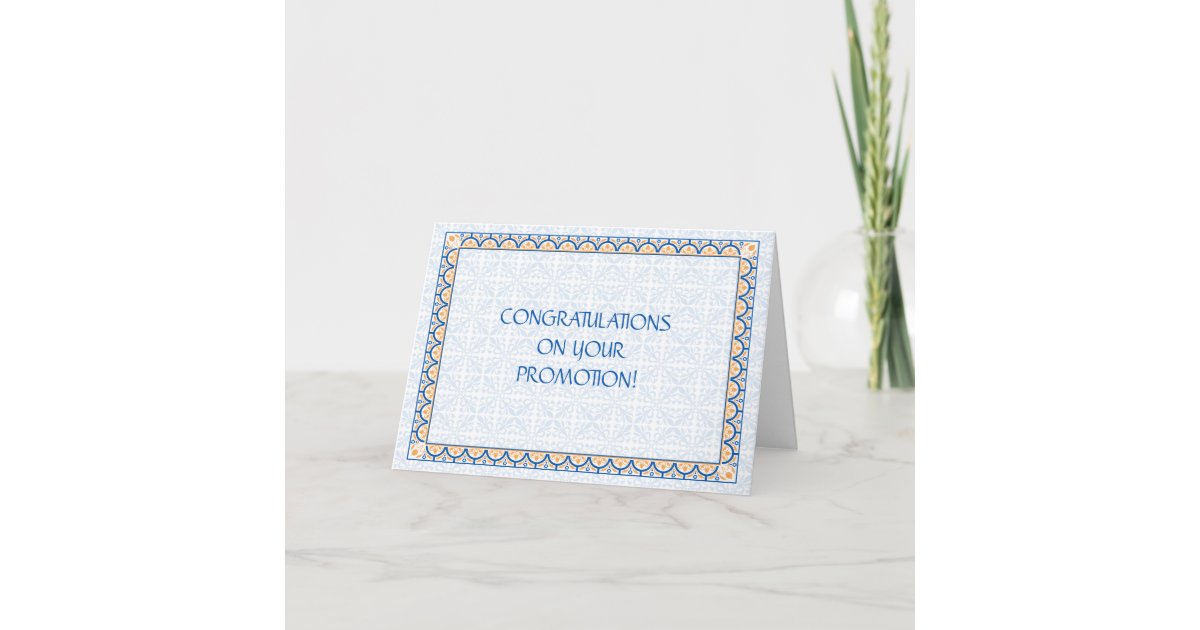 Patterns & Borders 2 Promotion Congratulation Card | Zazzle.com