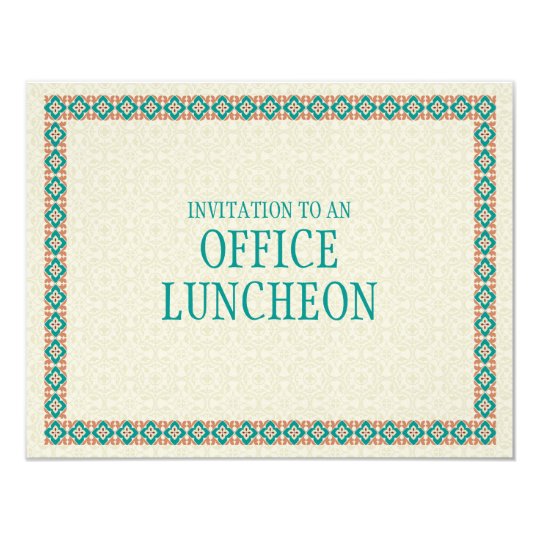 Patterns & Borders 3 Office Lunch Invitation | Zazzle.com