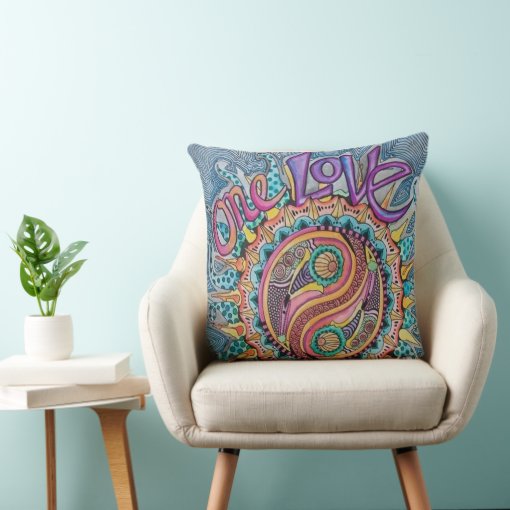 Patternz Hippie Throw Pillow | Zazzle