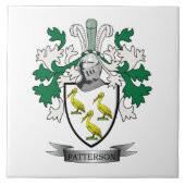Patterson Family Crest Coat of Arms Ceramic Tile | Zazzle