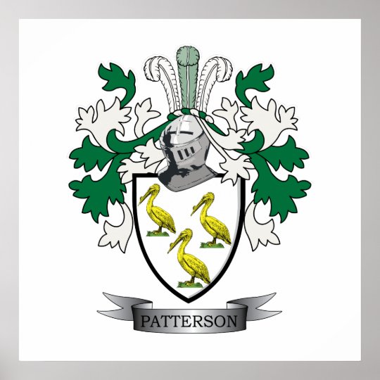 Patterson Family Crest Coat of Arms Poster | Zazzle.com