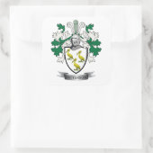 Patterson Family Crest Coat of Arms Square Sticker | Zazzle