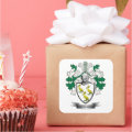 Patterson Family Crest Coat of Arms Square Sticker | Zazzle