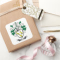 Patterson Family Crest Coat of Arms Square Sticker | Zazzle