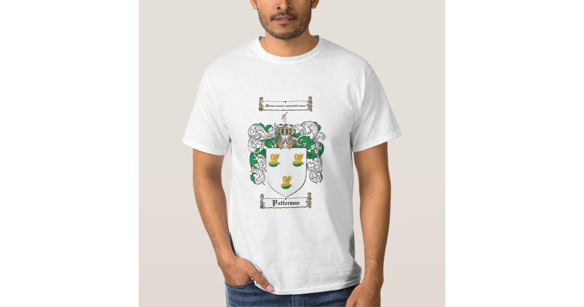 Patterson Family Crest - Patterson Coat of Arms T-Shirt | Zazzle