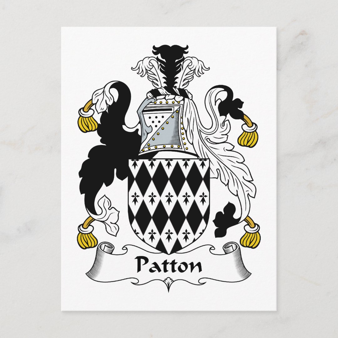 Patton Family Crest Postcard | Zazzle