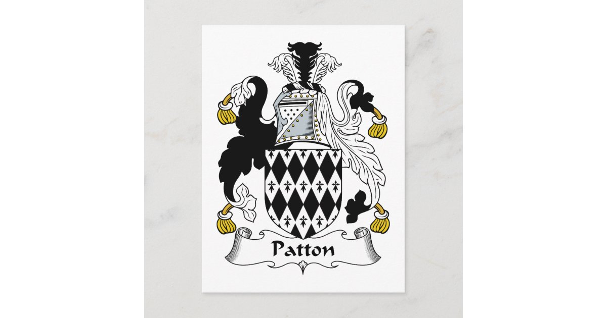 Patton Family Crest Postcard | Zazzle
