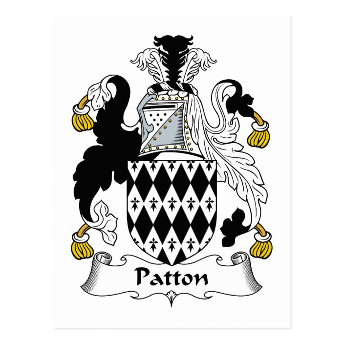 Patton Family Crest Postcard | Zazzle.com