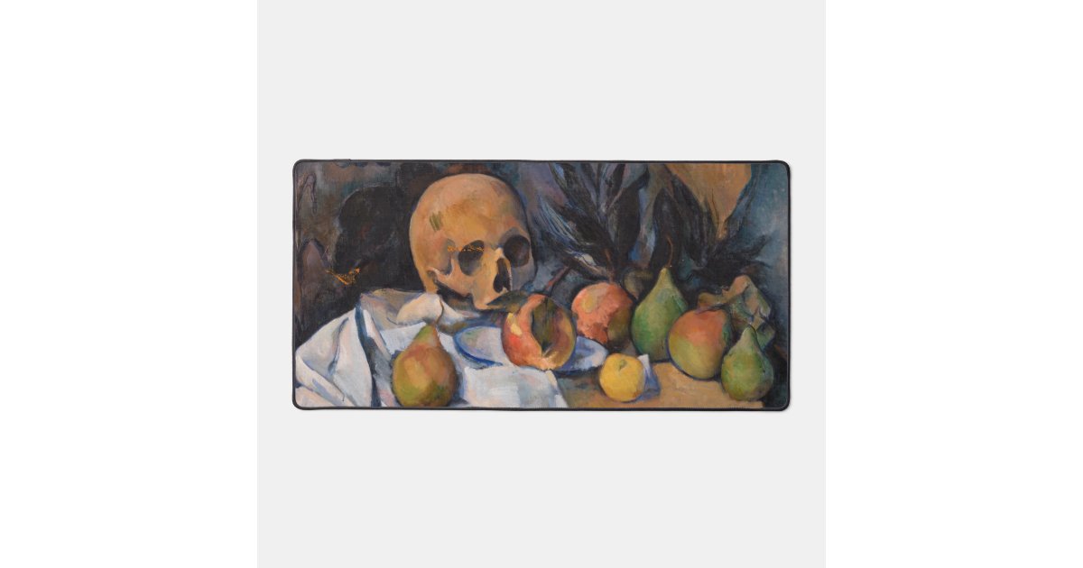 Paul Cezanne - Still Life with Skull Desk Mat | Zazzle
