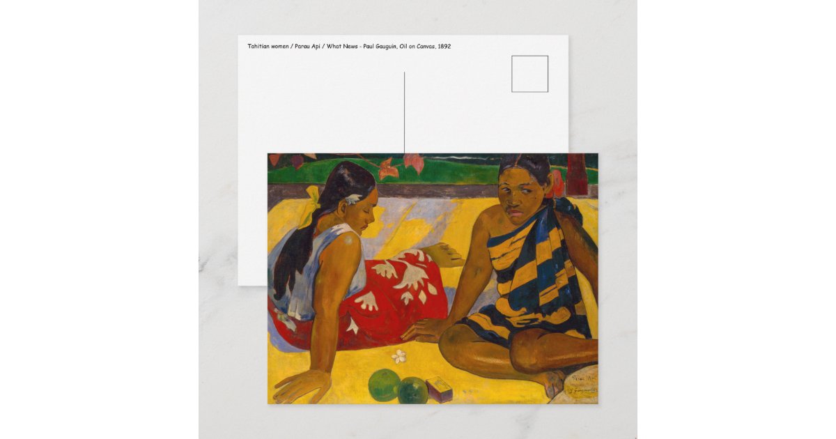 Paul Gauguin - Tahitian Women / Parau Api Postcard | Zazzle