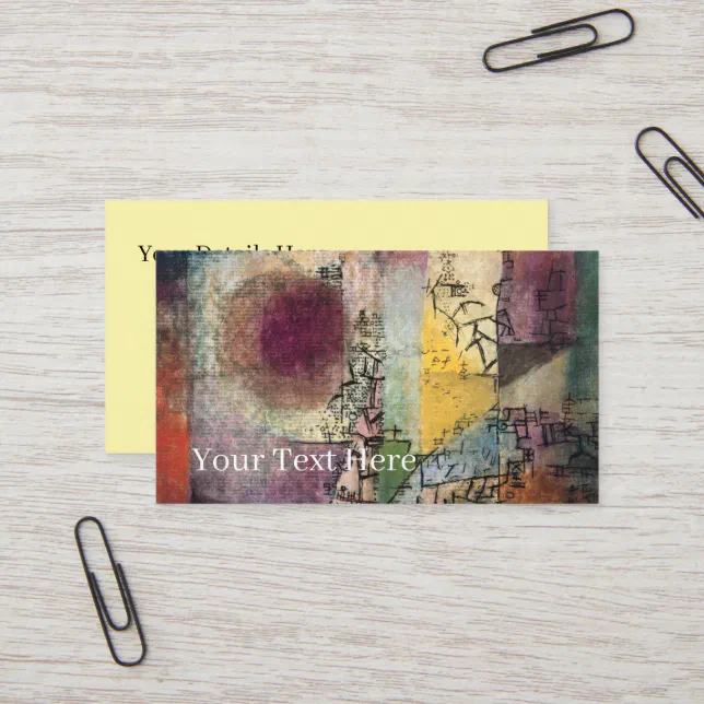 Paul Klee Abstract Art Cubism Business Card | Zazzle