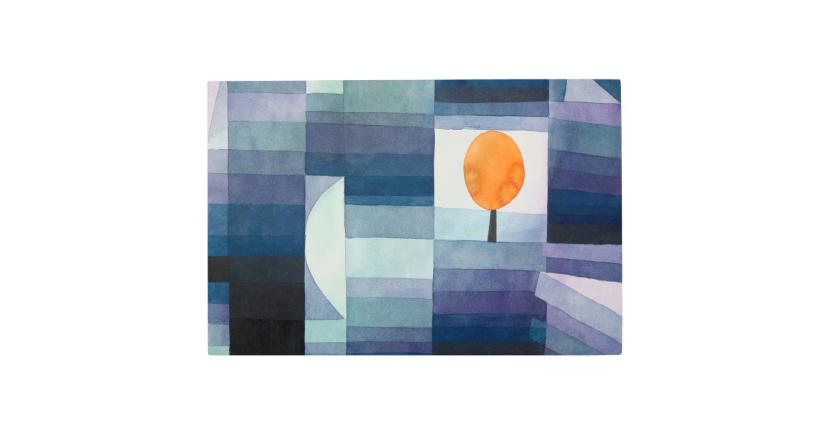 Paul Klee Abstract Tree Blue Painting Metal Print | Zazzle