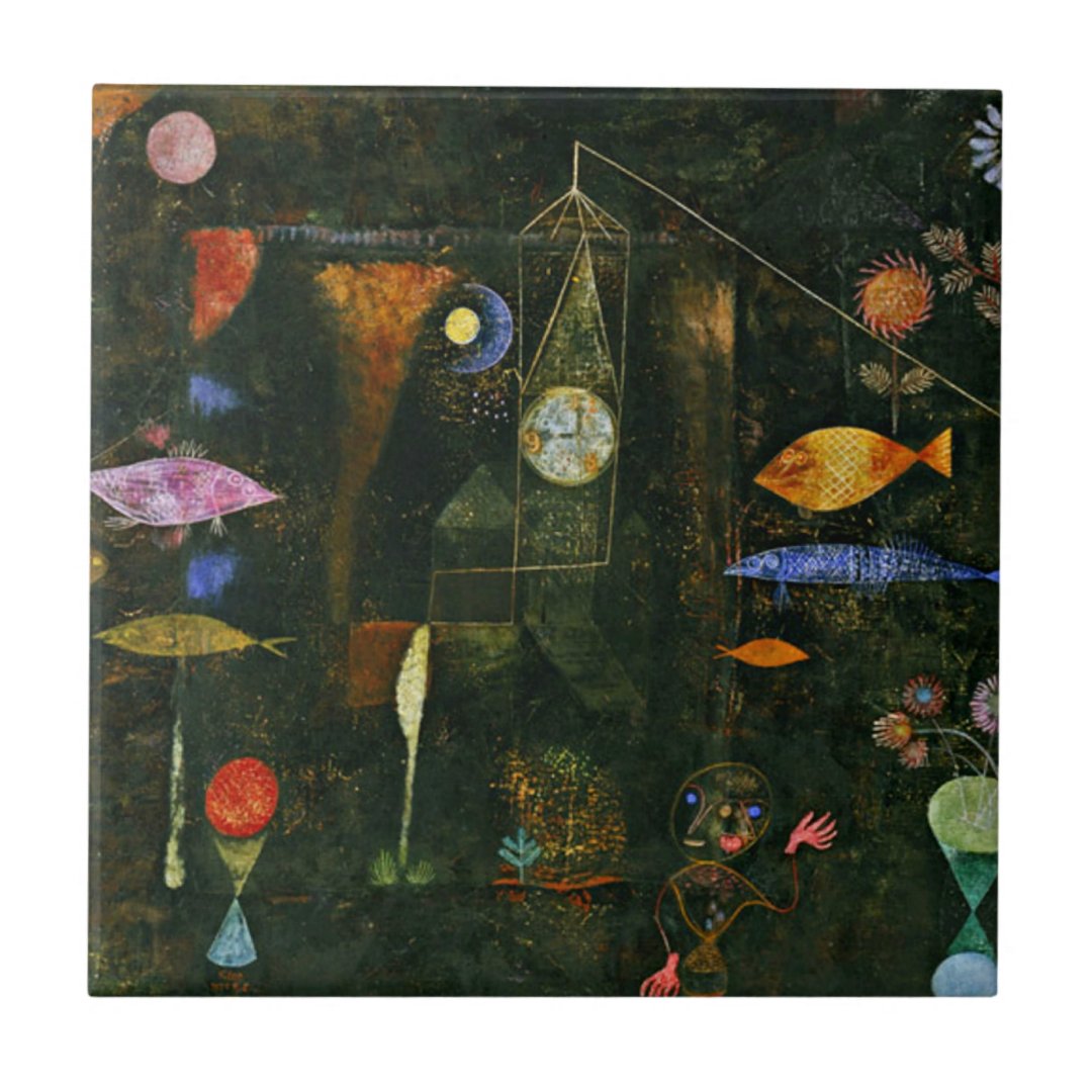 Paul Klee art: Fish Magic, famous Klee painting Ceramic Tile | Zazzle