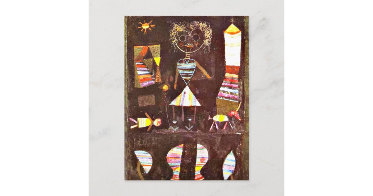 Paul Klee art: Puppet Theater Postcard | Zazzle