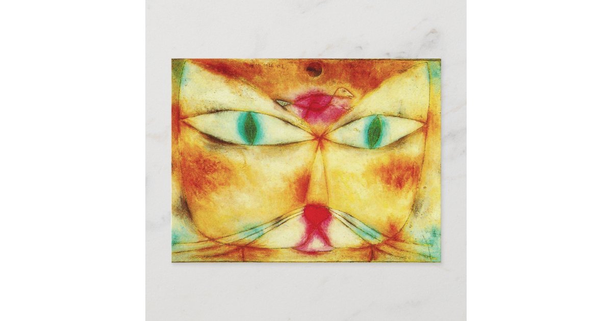 Paul Klee Cat and Bird Postcard | Zazzle