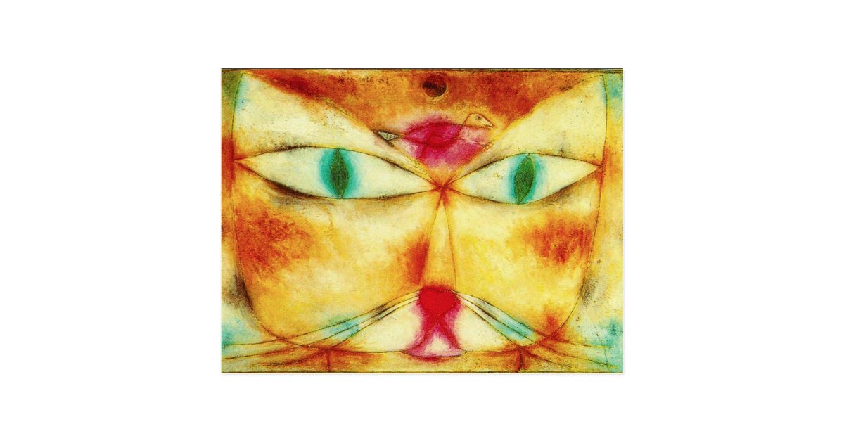 Paul Klee Cat and Bird Postcard | Zazzle.com