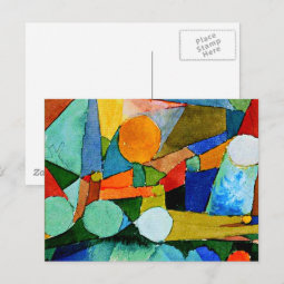 Paul Klee: Colour Shapes Abstract art Postcard | Zazzle