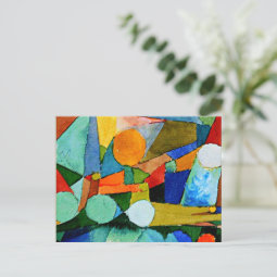 Paul Klee: Colour Shapes Abstract art Postcard | Zazzle