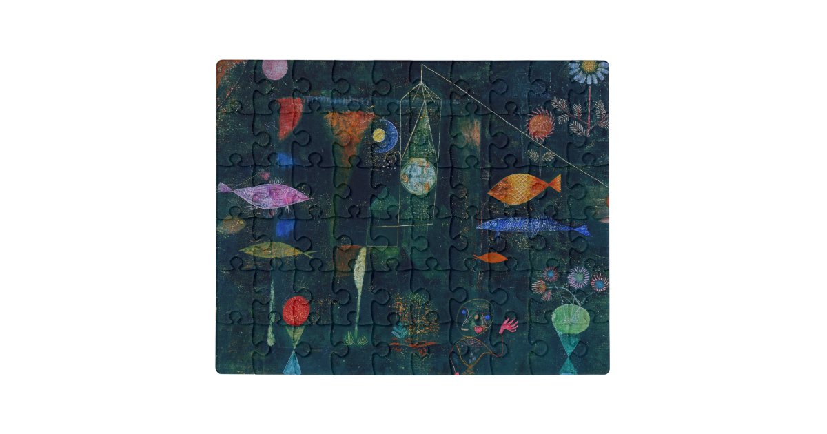 Paul Klee Fish Magic Abstract Painting Graphic Art Jigsaw Puzzle | Zazzle