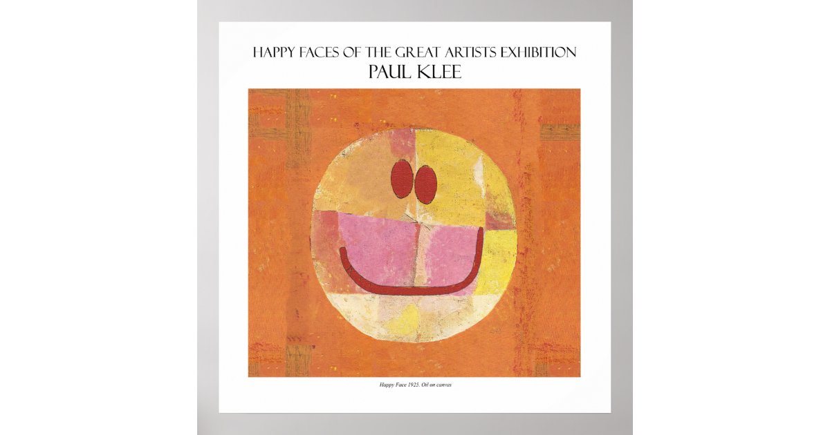 paul klee happy face poster 11"x11" | Zazzle