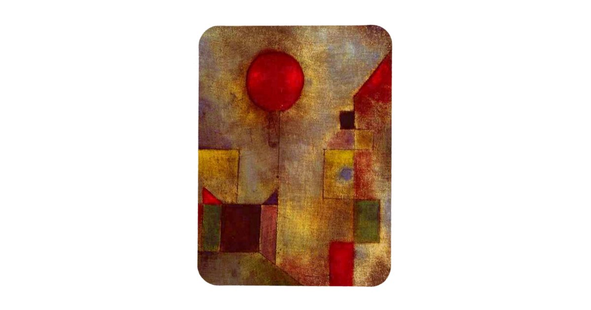 Paul Klee Red Balloon Abstract Colorful Art Magnet | Zazzle