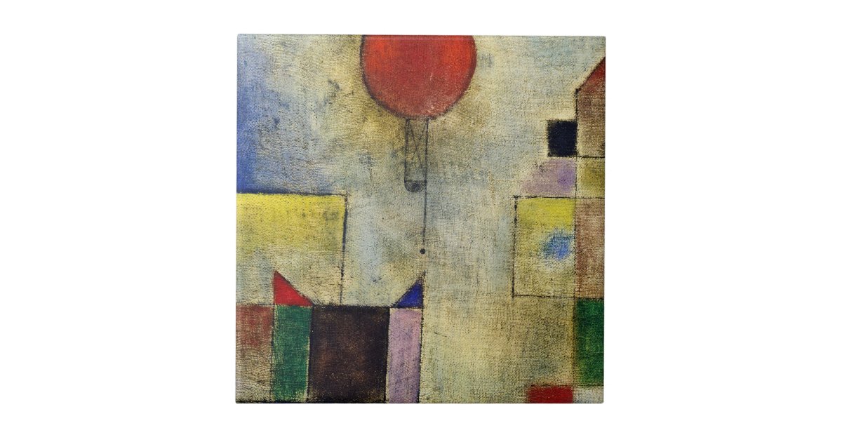 Paul Klee - Red Balloon Ceramic Tile | Zazzle
