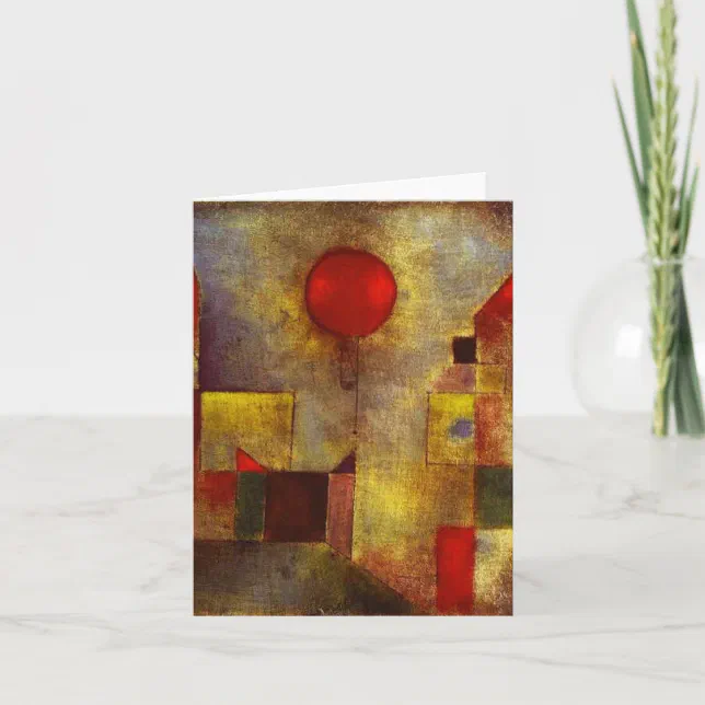 Paul Klee Red Balloon Note Card | Zazzle