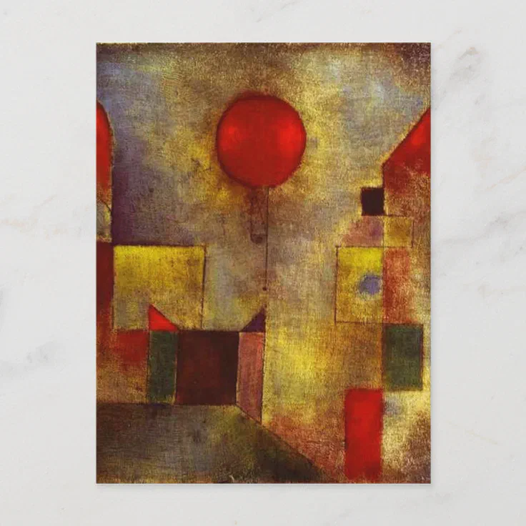 Paul Klee Red Balloon Postcard | Zazzle