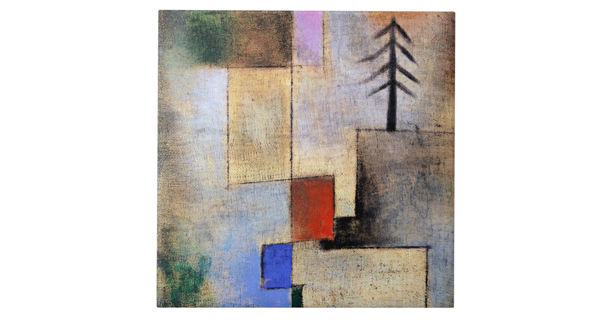 Paul Klee - Small Fir Picture Ceramic Tile | Zazzle