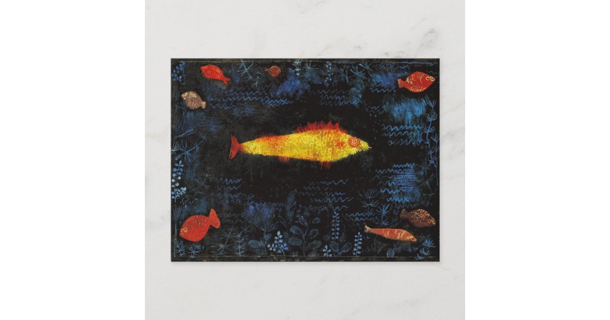 Paul Klee The Goldfish Vintage Watercolor Art Postcard | Zazzle