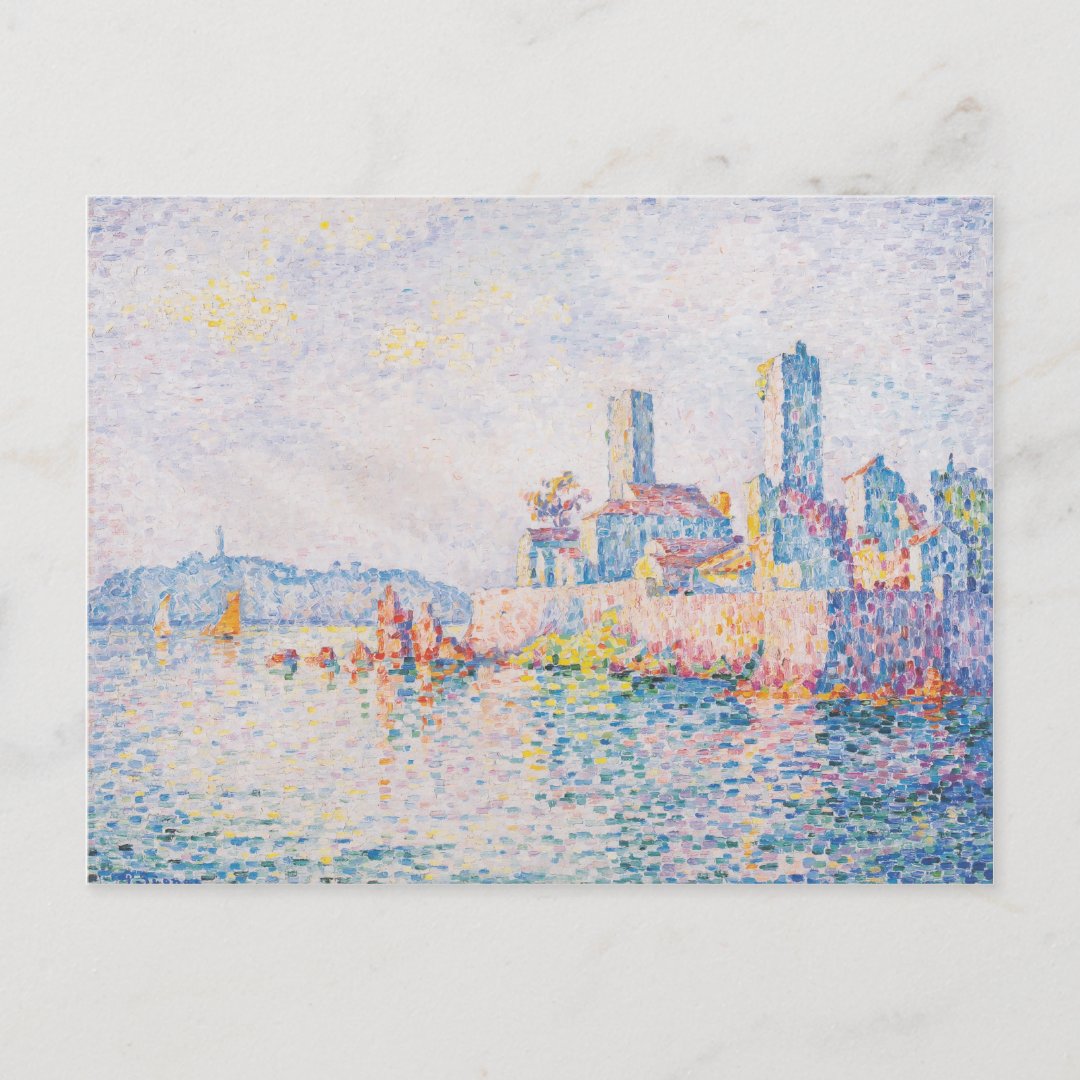 Paul Signac- Antibes, the towers Postcard | Zazzle