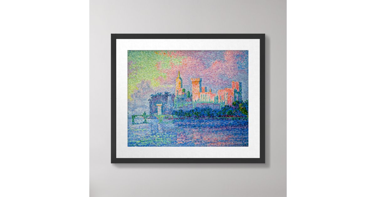 Paul Signac - The Papal Palace, Avignon Framed Art | Zazzle