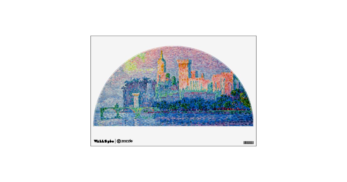 Paul Signac - The Papal Palace, Avignon Wall Decal | Zazzle