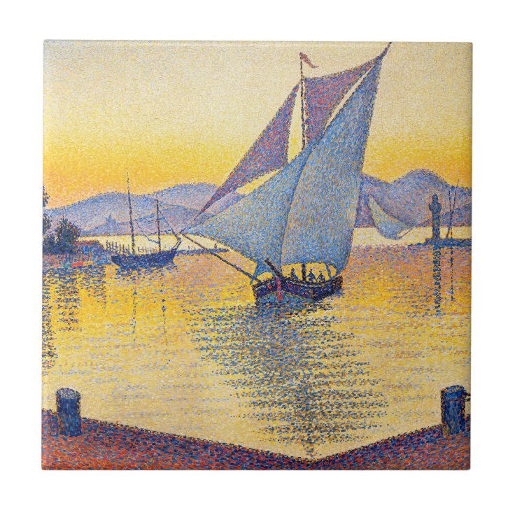 Paul Signac - The Port at Sunset, Opus 236 Ceramic Tile | Zazzle