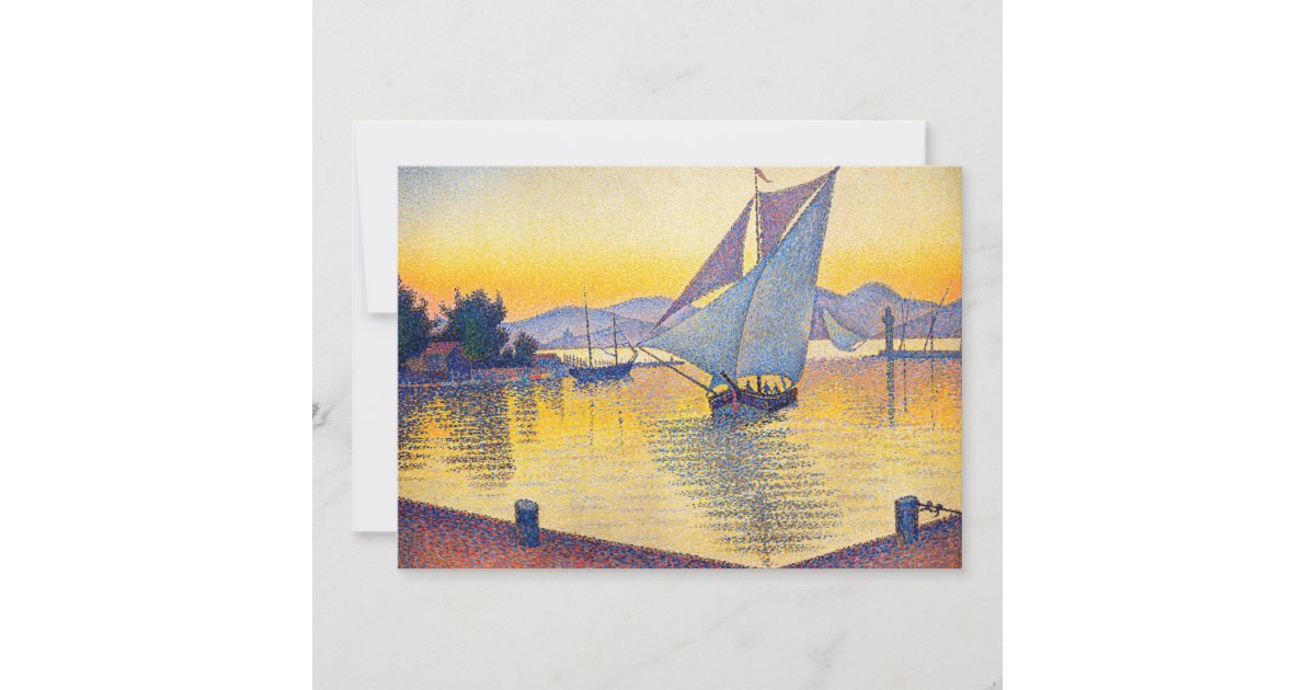 Paul Signac - The Port at Sunset, Opus 236 Invitation | Zazzle