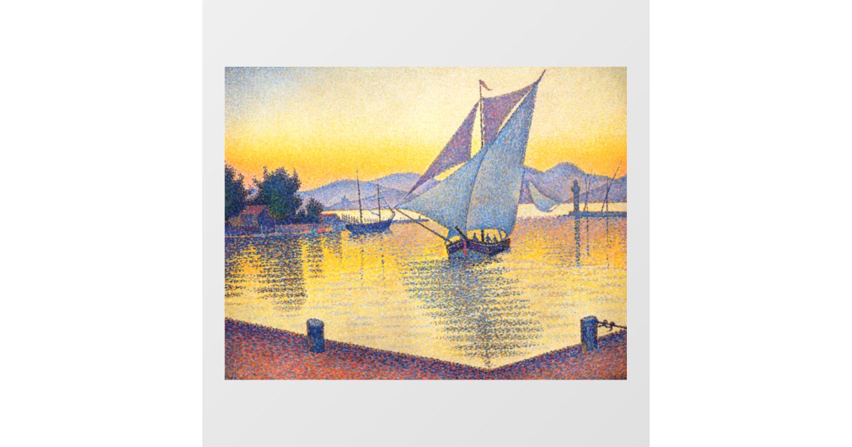Paul Signac - The Port at Sunset, Opus 236 Wall Decal | Zazzle